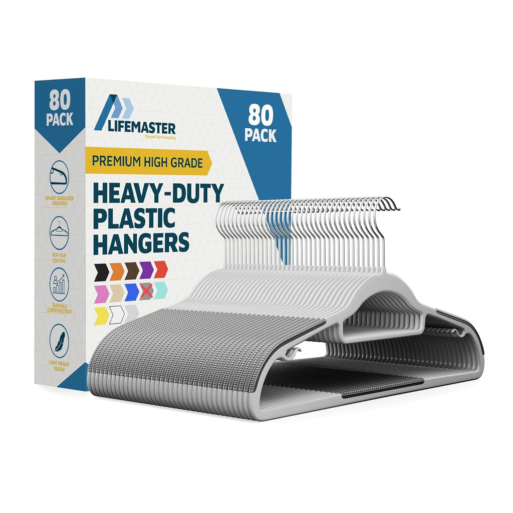 LifeMaster 80-Pack Non-Slip Clothes Hangers – Life Master